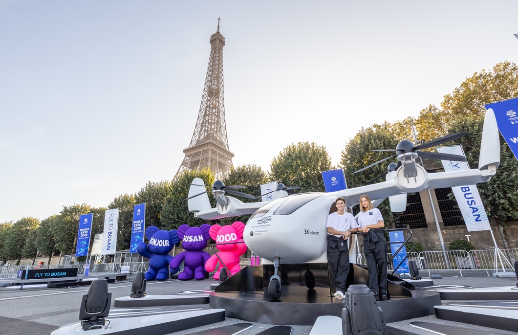 SKT, 2030 세계박람회 유치 지원 위해 에펠탑 앞 UAM 날개 펼쳤다 – SK텔레콤 뉴스룸