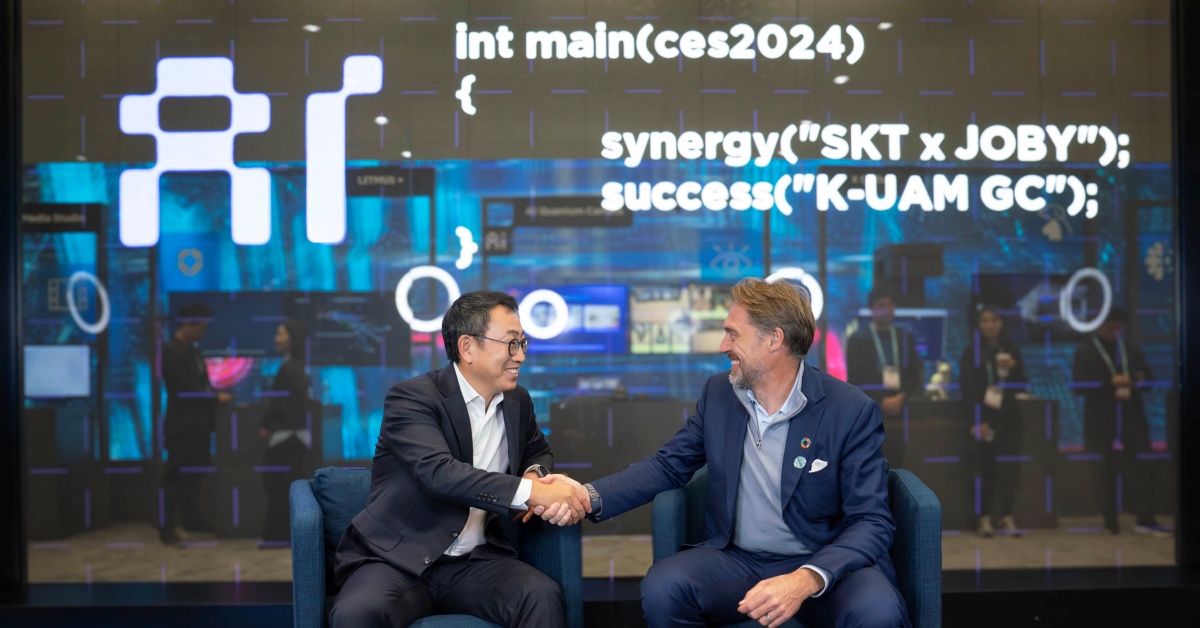 SKT 유영상 사장-Joby 조벤 비버트 CEO, CES서 글로벌 UAM 시장 선도 방안 협의 – SK텔레콤 뉴스룸