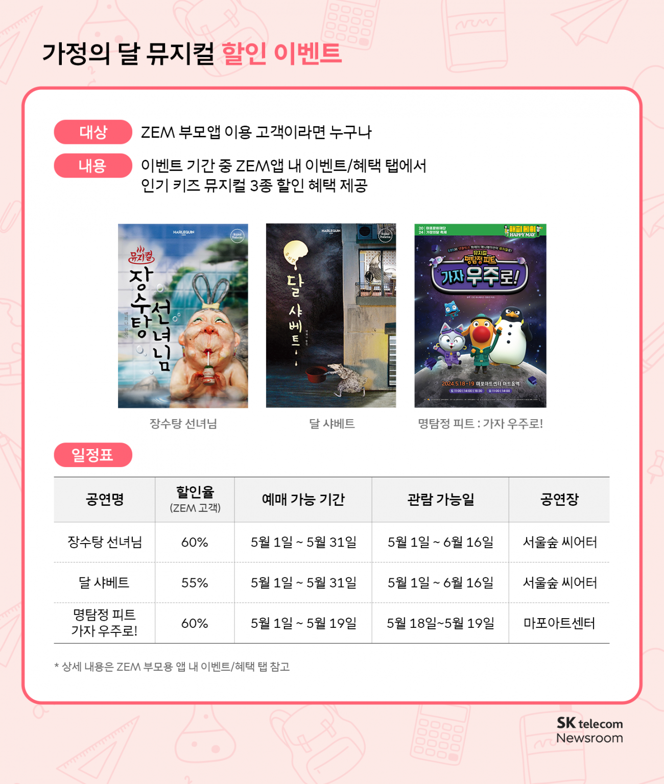 함께 해서 더 좋은 5월, SKT 가정의 달 이벤트∙혜택 모음 ZIP – SK텔레콤 뉴스룸