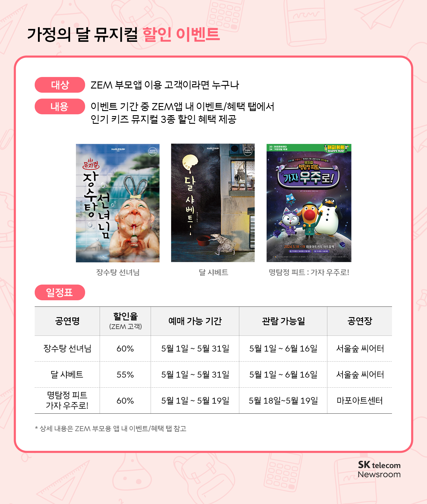 함께 해서 더 좋은 5월, SKT 가정의 달 이벤트∙혜택 모음 ZIP – SK텔레콤 뉴스룸