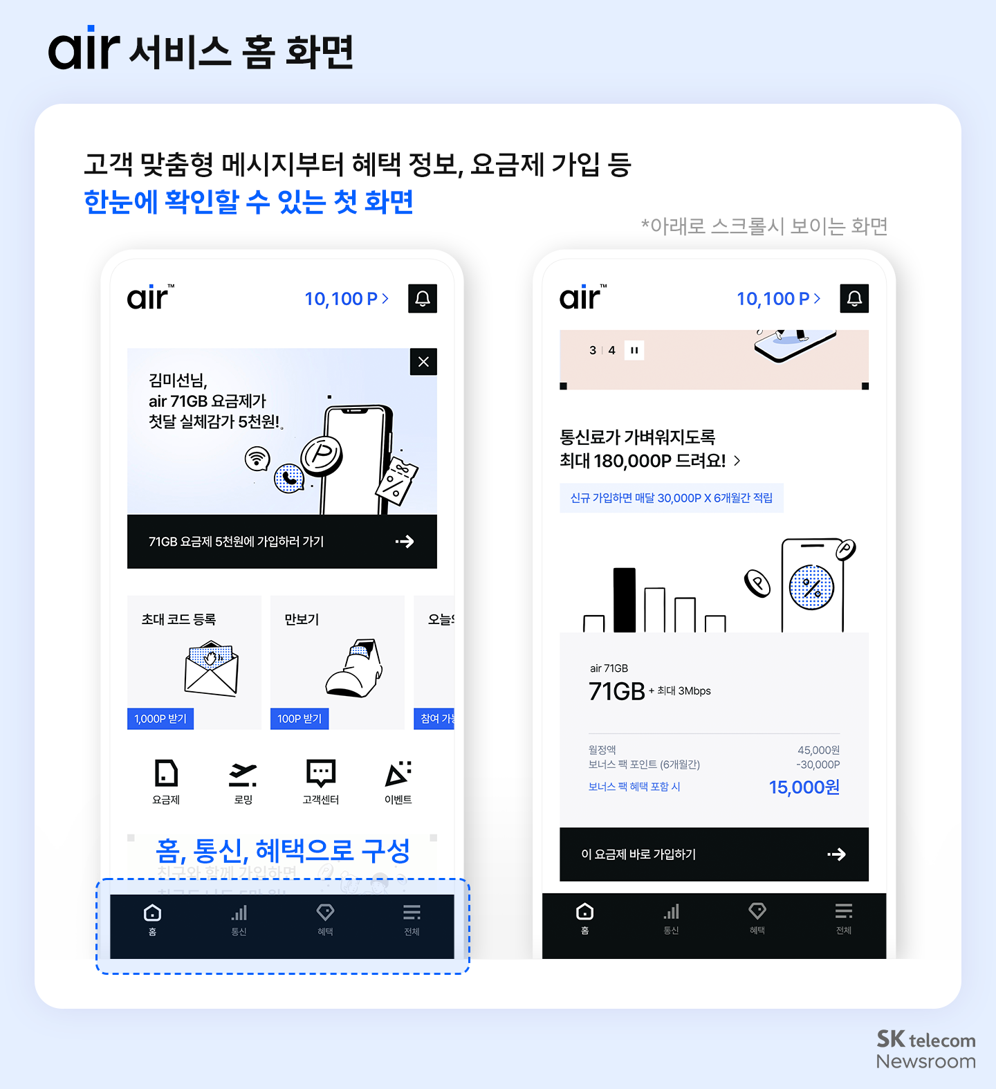 복잡함은 덜고, 필요한 것만 담았다 – SKT ‘에어(air)’ 만나보기 – SK텔레콤 뉴스룸